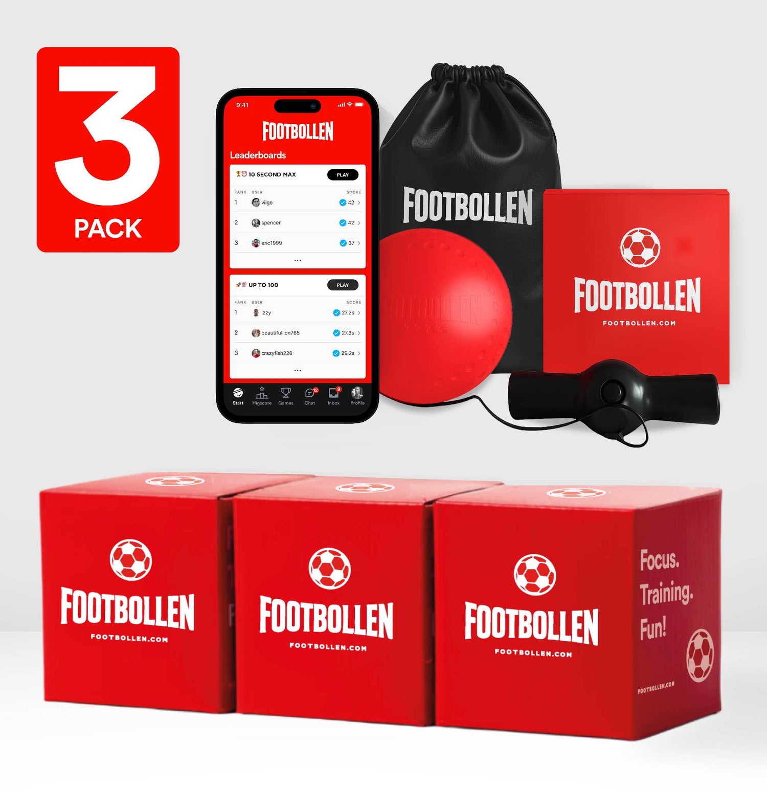 Footbollen Family Pack 🎉 (5x) – Boxbollen